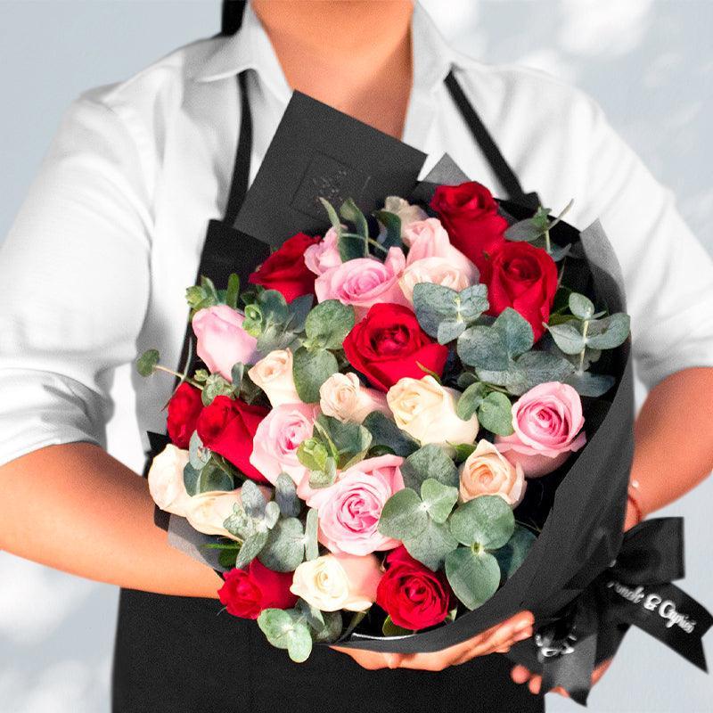 24 Rosas Surtidas | Arreglo de Flores para Mujer | Bouquet de Flores